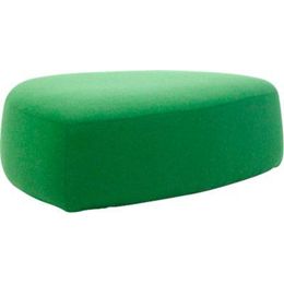 Polsterm&ouml;bel Leyform GOGO Pouf, gro&szlig;, oval, B 1240 x T 1090 x H 440 mm, mit Gleitern, Stoffbezug, gr&uuml;n