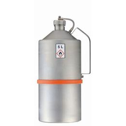 Transportkanne, Edelstahl 1.4301, 5 l, &Oslash; 165 x H 400 mm, Schraubkappe mit flexibler Welle