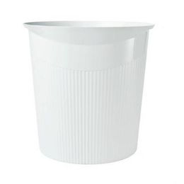 Papierkorb HAN LOOP, f&uuml;r den Innenbereich, Volumen 13 l, pflegeleicht, &Oslash; 280/226 x H 287 mm, Kunststoff, wei&szlig;
