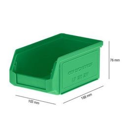 Sch&auml;fer Shop Sichtlagerkasten SSI Sch&auml;fer Serie PROFI LF 211, Kunststoff, 0,9 l, gr&uuml;n
