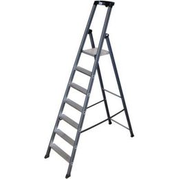 Krause Stufenstehleiter, eloxiert, 7 Stufen