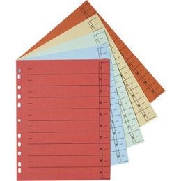 Sch&auml;fer Shop Sch&auml;fer Shop Select Trennbl&auml;tter, mit Taben, DIN A4- Format, Linienaufdruck, Universallochung, 200 St&uuml;ck, farbsortiert