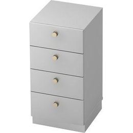 Schubladenschrank, 2 OH, B 400 x T 420 mm, lichtgrau
