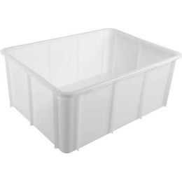 Transportbox, Euro-Norm, Volumen 120 l, bis 300 kg, stapelbar, geschlossene W&auml;nde, ohne Deckel, L 800 x B 600 x H 320 mm, HDPE, naturfarben