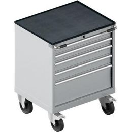 Sch&auml;fer Shop Sch&auml;fer Shop Select Schubladenschrank mit Rollen WSK 18-27, 4 Sch&uuml;be, bis 200 kg, B 411 x T 572 x H 770 mm, wei&szlig;aluminium/wei&szlig;aluminium