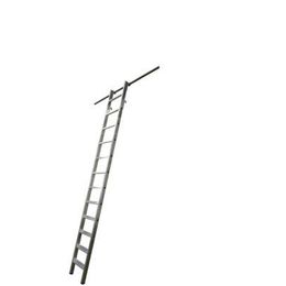 Krause Regalleiter, Aluminium, mit 2 Paar Einh&auml;ngehaken/Aufbewahrungshaken, 12 Stufen