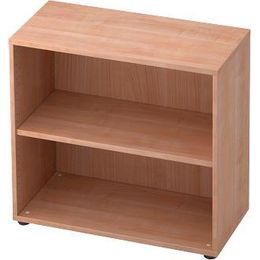 Regal TOPAS LINE, 2 Ordnerh&ouml;hen, B 800 mm, Nussbaum-Dekor