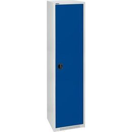 Sch&auml;fer Shop Sch&auml;fer Shop Genius Fl&uuml;gelt&uuml;renschrank FS, Stahl, mit Bel&uuml;ftungsl&ouml;chern, B 545 x T 620 x H 1950 mm, 5 OH, Lichtgrau/Enzianblau, bis 250 kg
