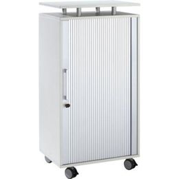 Sch&auml;fer Shop Sch&auml;fer Shop Select Hochcontainer, mit Rollen, abschlie&szlig;bar, B 600 x T 420 x H 1178 mm, lichtgrau