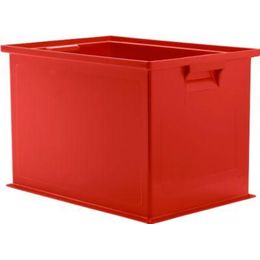 Sch&auml;fer Shop Stapelkasten SSI Sch&auml;fer 14/6-2Z, Volumen 33 l, bis 30 kg, mit Griffmulde, L 465 x B 314 x H 298 mm, Polypropylen, rot