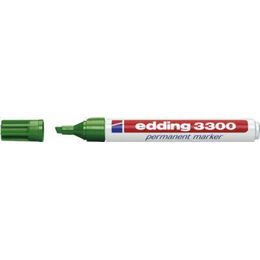Edding Permanent Marker 3300, mit Keilspitze, 1 St&uuml;ck, gr&uuml;n