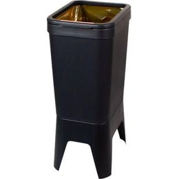 BonTon Abfallbeh&auml;lter Circubin, 40 Liter, Polypropylen, offener Deckel, B 300 x T 410 x H 760 mm, anthrazit