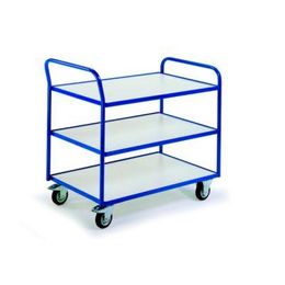 ROLLCART ESD-Tischwagen mit 3 Etagen, 790 x 490 mm, Tragkraft 250 kg
