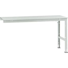 Manuflex Ansatztisch UNIVERSAL Standard, 1750 x 800 mm, Kunststoff lichtgrau, lichtgrau