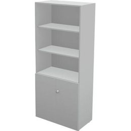 Sch&auml;fer Shop Sch&auml;fer Shop Genius Regal-Schrank-Kombination TETRIS WALL, 5 Ordnerh&ouml;hen, B 800 x T 440 x H 1880 mm, lichtgrau