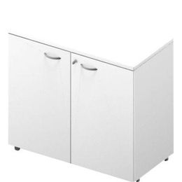 Schrank ARLON OFFICE, 2 Ordnerh&ouml;hen, abschlie&szlig;bar, B 900 x T 450 x H 816 mm, wei&szlig;/wei&szlig;