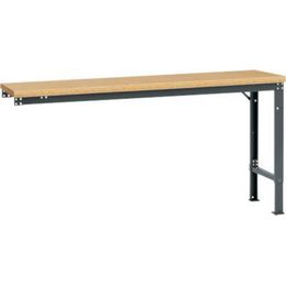 Manuflex Ansatztisch UNIVERSAL Spezial, 1750 x 800 mm, Multiplex natur, anthrazit