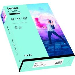 Farbiges Kopierpapier tecno colors, DIN A4, 80 g/m&sup2;, hellblau, 500 Blatt