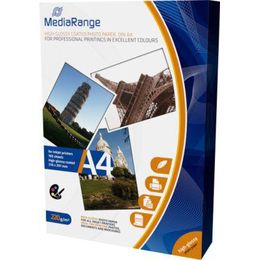 MediaRange Fotopapier A4, f&uuml;r Tintenstrahldrucker, hochgl&auml;nzend, 100 Blatt a 220 g