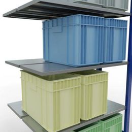 SCHULTE LAGERTECHNIK - Stecks.Doppelanbauregal Typ 150 - 2000x1000x2x400 mm 2x5 B&ouml;den