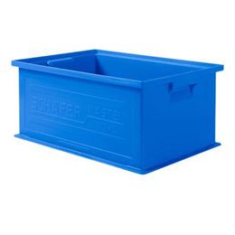 Sch&auml;fer Shop Stapelkasten SSI Sch&auml;fer 14/6-2, Volumen 21 l, bis 30 kg, mit Griffmulde, L 465 x B 314 x H 198 mm, Polypropylen, blau