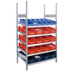 Sch&auml;fer Shop Komplettregal MBR 3000, Grundfeld, 5 schr&auml;ge Fachebenen, 2278 x 400 x 1004 mm