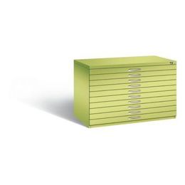 Planschrank aus Stahl, f&uuml;r Formate bis DIN A1, 10 Schubladen