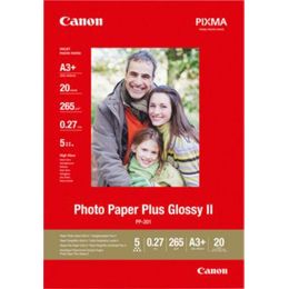 Canon Fotopapier Plus Glossy II PP-201, 265 g/m&sup2;, 20 Blatt, DIN A3