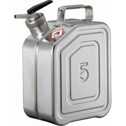Dosierkanister, Edelstahl 1.4301, 5 l, B 130 x T 200 x H 310 mm, drehbarer Feindosierer, Bel&uuml;ftung
