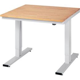 Rau Werktisch Serie adlatus 300, Buche-Massiv-Platte, B 1000 x T 800 x H 720 - 1120 mm