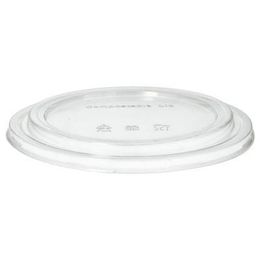 Deckel Papstar pure, &Oslash; 184 mm, f&uuml;r Salatschalen (1300 ml), 50 Stk., biologisch abbaubar, nachwachsende Rohstoffe, PLA, transparent