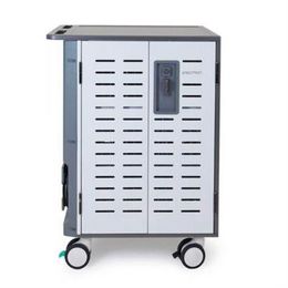 Mobiler Ladewagen Ergotron® Zip40, bis 40 Tablets/Chromebooks o. bis 30 Laptops, verstellbare Gestelle, 3 Fächer, 34,7 kg je Fach, B 770 x T 660 x H 1150 mm