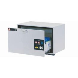 Sicherheitsunterbauschrank Typ 90 ASECOS UB-S-90, Schublade, Front Lichtgrau, B 893 x T 574 x H 600 mm