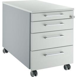 Sch&auml;fer Shop Sch&auml;fer Shop Select Rollcontainer 1233, mit Griff eckig, wei&szlig;alu/lichtgrau/lichtgrau