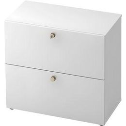 H&auml;ngeregistraturschrank TOPAS LINE, 2 Ordnerh&ouml;hen, mit Vollauszug, wei&szlig;/wei&szlig;