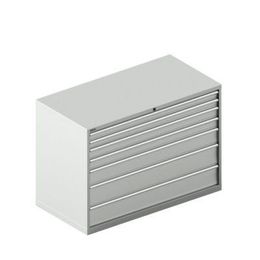 Sch&auml;fer Shop Sch&auml;fer Shop Select Schubladenschrank WSK 78&ndash;36 E, Stahl, 7 Sch&uuml;be, 75 kg Traglast, B 1431 mm x T 725 mm x H 1000 mm, lichtgrau/lichtgrau