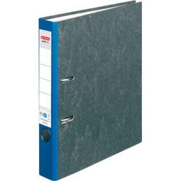 Ordner Herlitz maX.file nature, DIN A4, R&uuml;ckenschild geklebt, Hartpappe, R&uuml;ckenbreite 50 mm, blau, 1 St&uuml;ck
