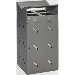 Var-Wertstoffsammelstation, 4-fach, eisenglimmer