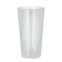 Trinkbecher Papstar, Mehrweg, 0,4 l, &Oslash; 75 mm, mit F&uuml;llstrich & Stapelkante, unzerbrechlich, sp&uuml;lmaschinengeeignet, r, PP, transluzent, 10 St&uuml;ck