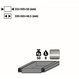 Auszugswanne Entsorgung f&uuml;r ASECOS Sicherheitsschr&auml;nke der Q30, Q90, S90 und K90 Serie, Edelstahl 1.4301, B 332 x T 505 x H 50 mm, 7,5 l, bis 50 kg