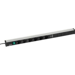 Energieleiste 836/1 f&uuml;r treston Arbeitstische, 6-fach Steckdose, 1x Schalter, 2x USB-Typ A
