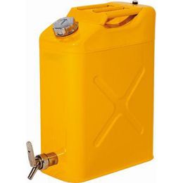Sicherheitsbeh&auml;lter, Stahlblech, gelb, 20 l, B 170 x T 445 x H 470 mm, Schraubverschluss, Bel&uuml;ftungsventil