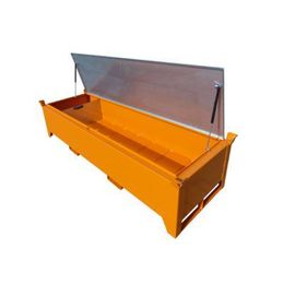 Leuchtstoffr&ouml;hrenbox Bauer SL-N 220, Stahlblech, unterfahrbar, Deckel verzinkt, herausnehmbare Trennwand, B 2300 x T 800 x H 530 mm, orange