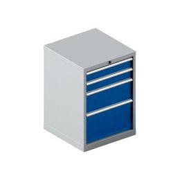 Sch&auml;fer Shop Sch&auml;fer Shop Pure Schubladenschrank 27-27, 4 Sch&uuml;be, bis 75 kg, B 564 x T 572 x H 800 mm, enzianblau/wei&szlig;aluminium