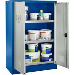 Sch&auml;fer Shop Sch&auml;fer Shop Select Gefahrstoffschrank, Stahl, B 950 x T 500 x H 1585 mm, Bel&uuml;ftungsschlitze, 3 x 20 l Wannen