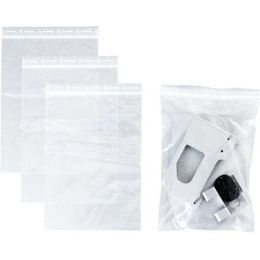 S&Z Druckverschlussbeutel, Polypropylen, 180 &times; 250 mm, 50 &micro;m, 50% Regeneratanteil, ohne Druck, transparent, 1000 Stk.