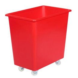 Rechteckbeh&auml;lter, Kunststoff, fahrbar, 135 l, rot