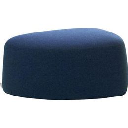 Polsterm&ouml;bel Leyform GOGO Pouf, mittel, oval, B 980 x T 910 x H 440 mm, mit Gleitern, Stoffbezug, dunkelblau
