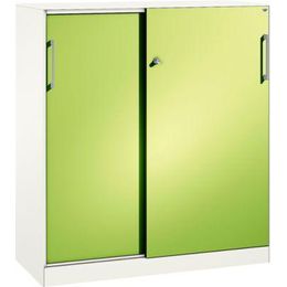 Schiebet&uuml;renschrank ASISTO C 3000, 3 Ordnerh&ouml;hen, mit Abdeckplatte, Breite 1200 mm,