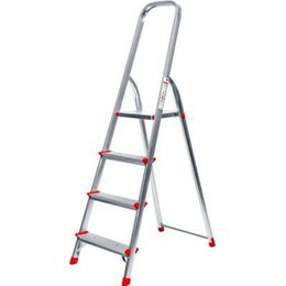 SZ Metall Alustufenstehleiter, belastbar bis 150 kg, 4 Stufen